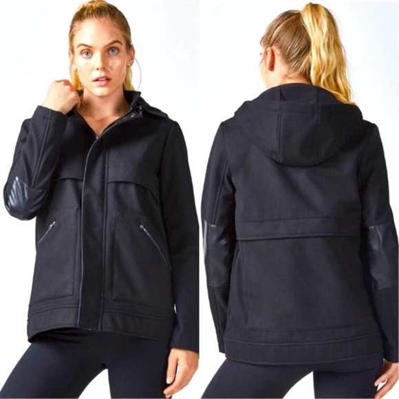 Fabletics | Jackets & Coats | Fabletics Pella Coat Jacket M Black Twill ...